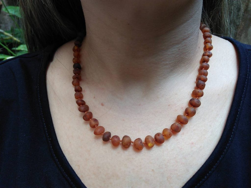 Colar de âmbar adulto barroco cognac rústico - 45 cm, 55 cm, 65 cm ...